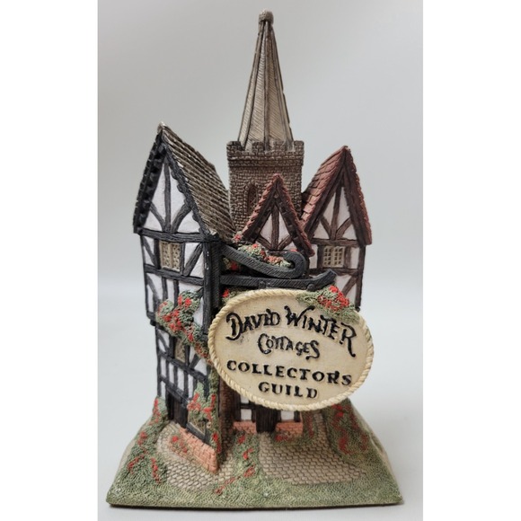 Holiday | Vintage David Winter Cottages Collectors Guild Display Sign ...